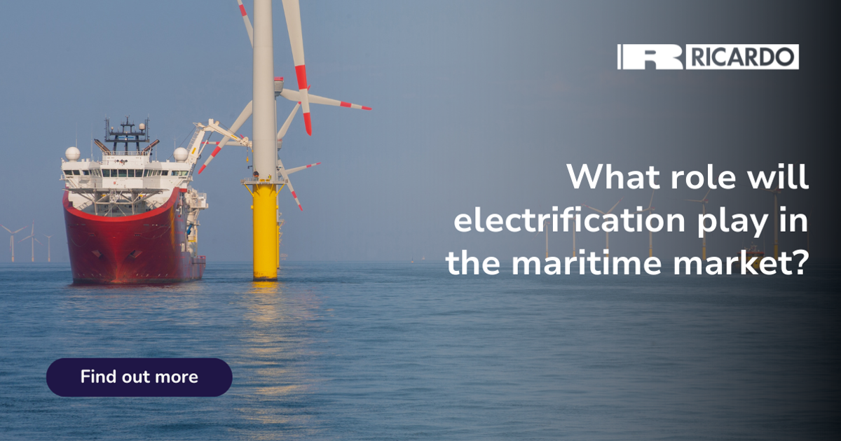 What role will electrification play in the maritime market?